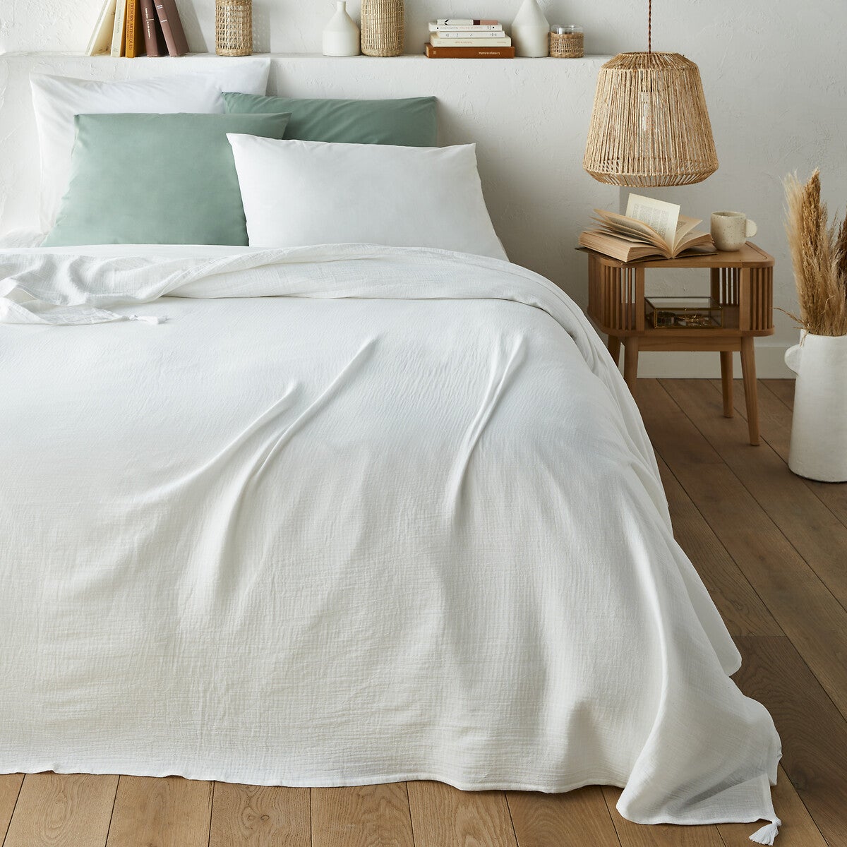 Dessus De Lit Blanc