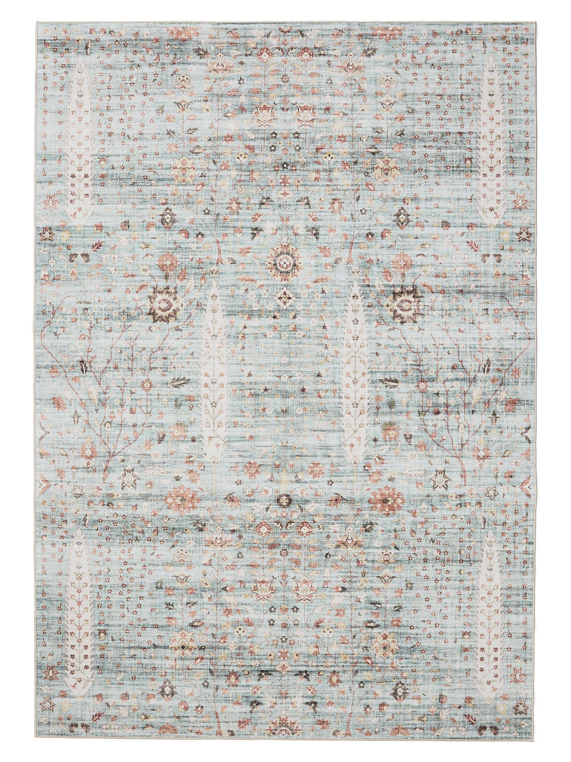 BENUTA - Tapis lavable George turquoise 120x170 cm | Leroy Merlin