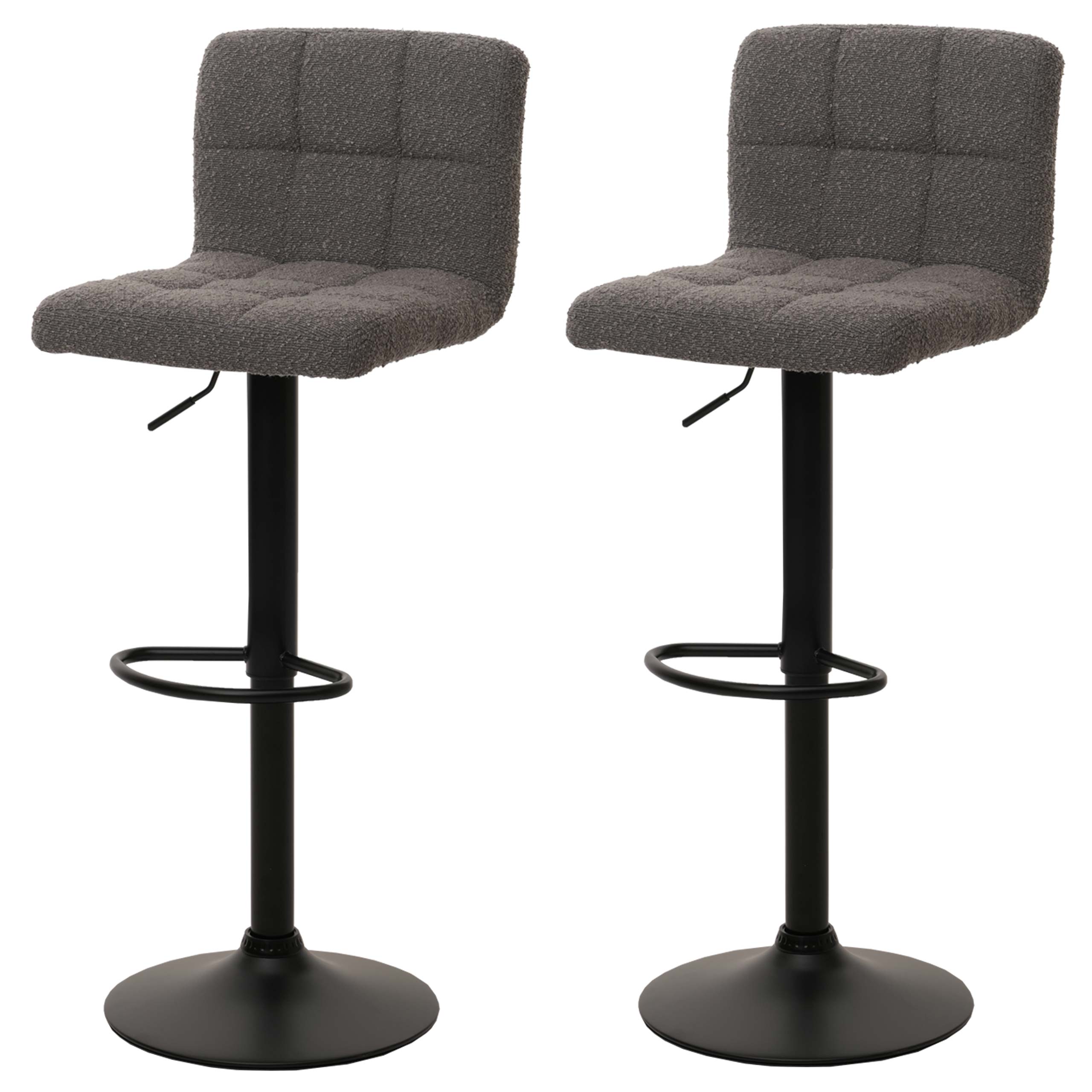 Lot de 2 tabourets de bar HWC-G87, tabouret de bar, réglable en hauteur ...