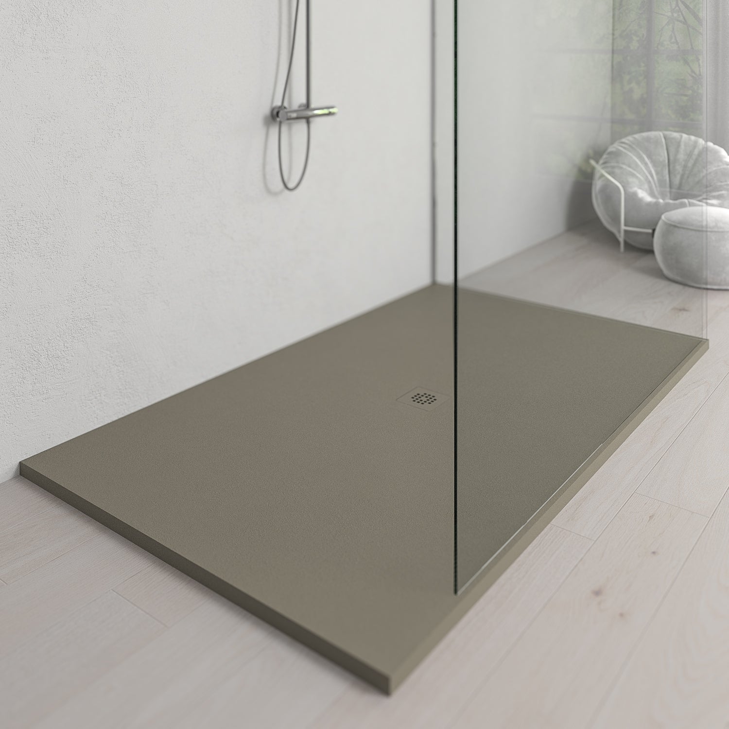 VAROBATH | Receveur de douche XXL extra large 110x150 GRIS BEIGE en ...