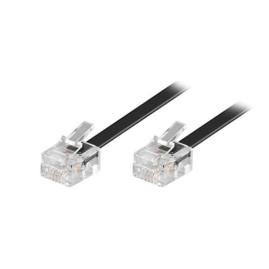CABLE TELEFONO GOOBAY RJ11 10M NEGRO | Leroy Merlin
