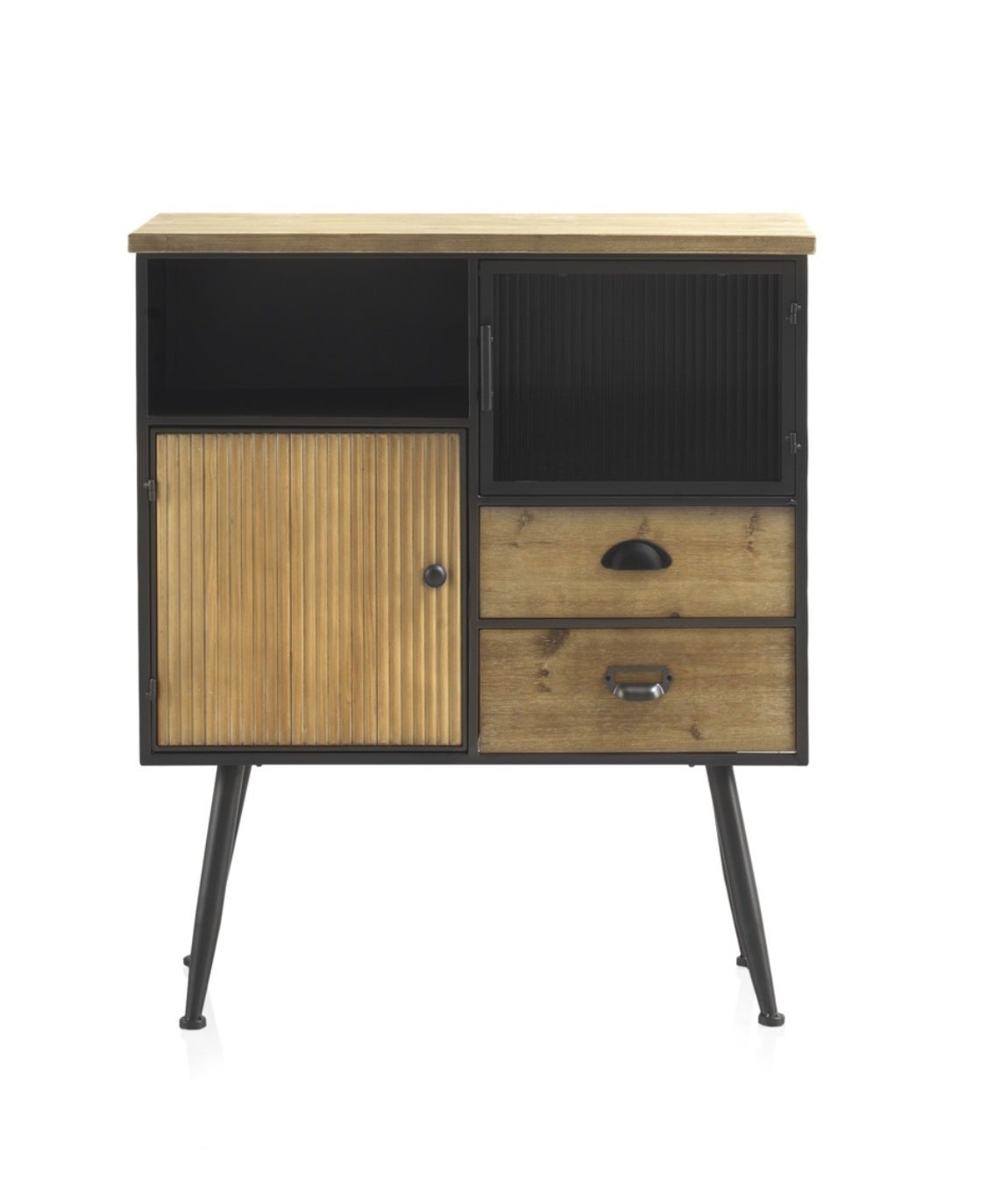 Commode en métal avec dessus en bois | Leroy Merlin