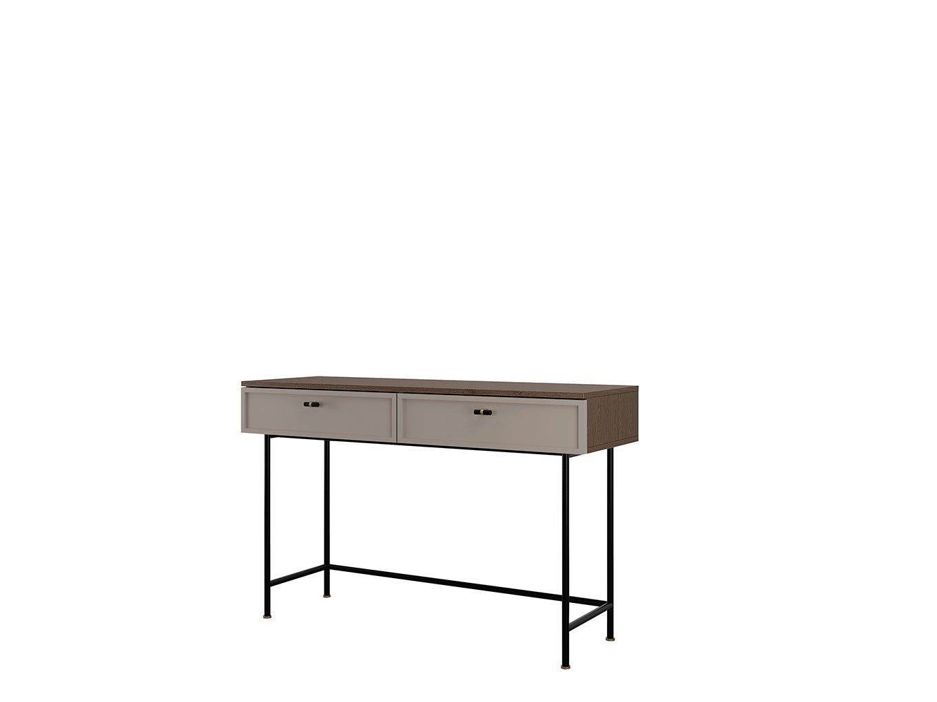 Consola tocador con 2 cajones - L120xH76xP40 - ELORA - Caramel | Leroy ...