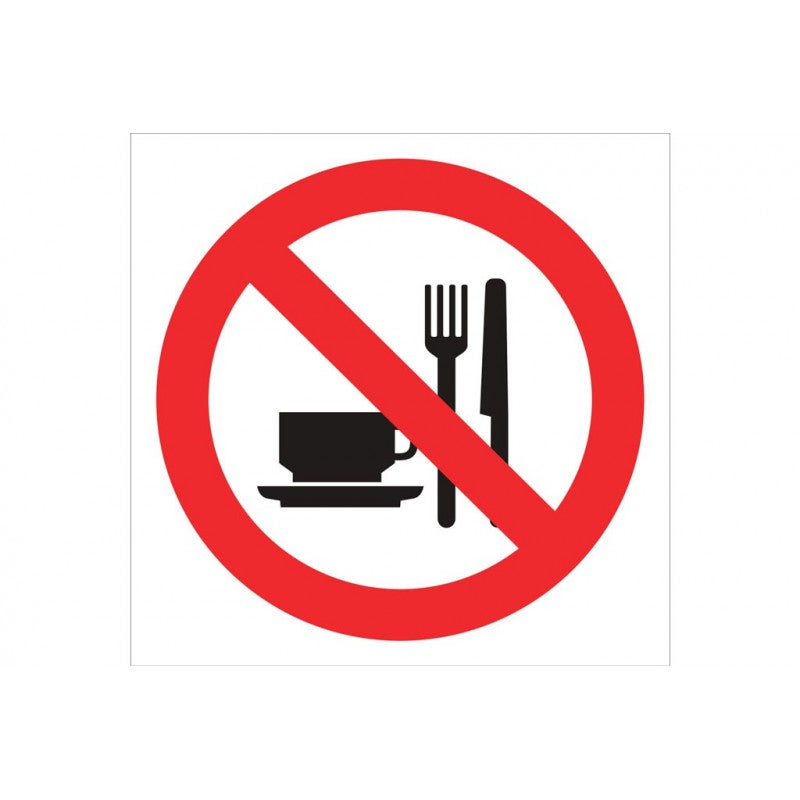 Señal de pictograma Prohibido comer y beber COFAN | Leroy Merlin
