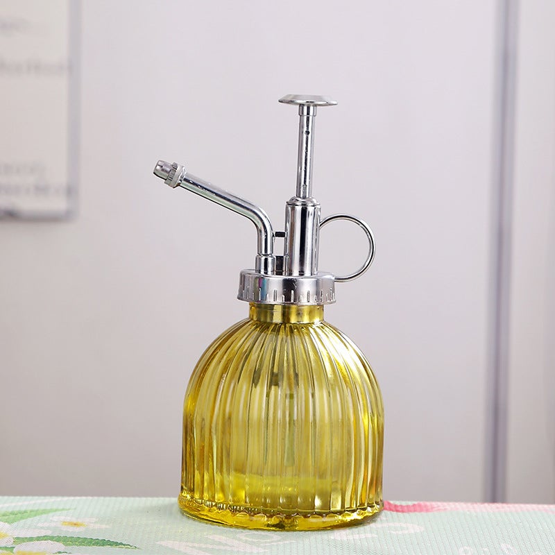 Botella rociadora de vidrio transparente, rociador de plantas con bomba ...