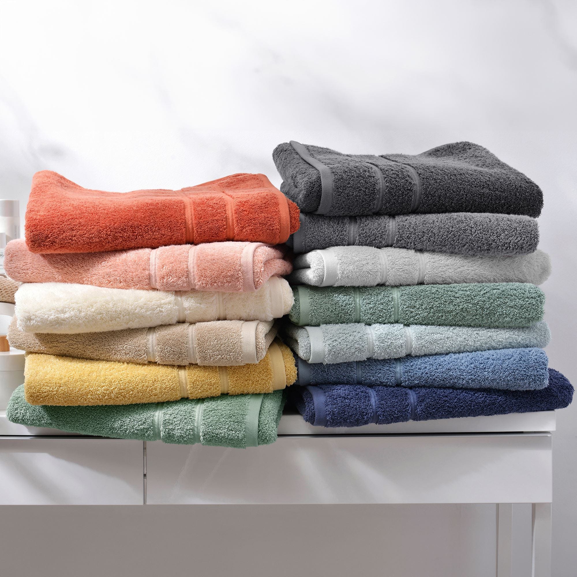 Drap de bain COTON D'EGYPTE 70x140 orange sienne en coton | Leroy Merlin Drap de bain COTON D'EGYPTE 70x140 orange sienne en coton | Leroy Merlin