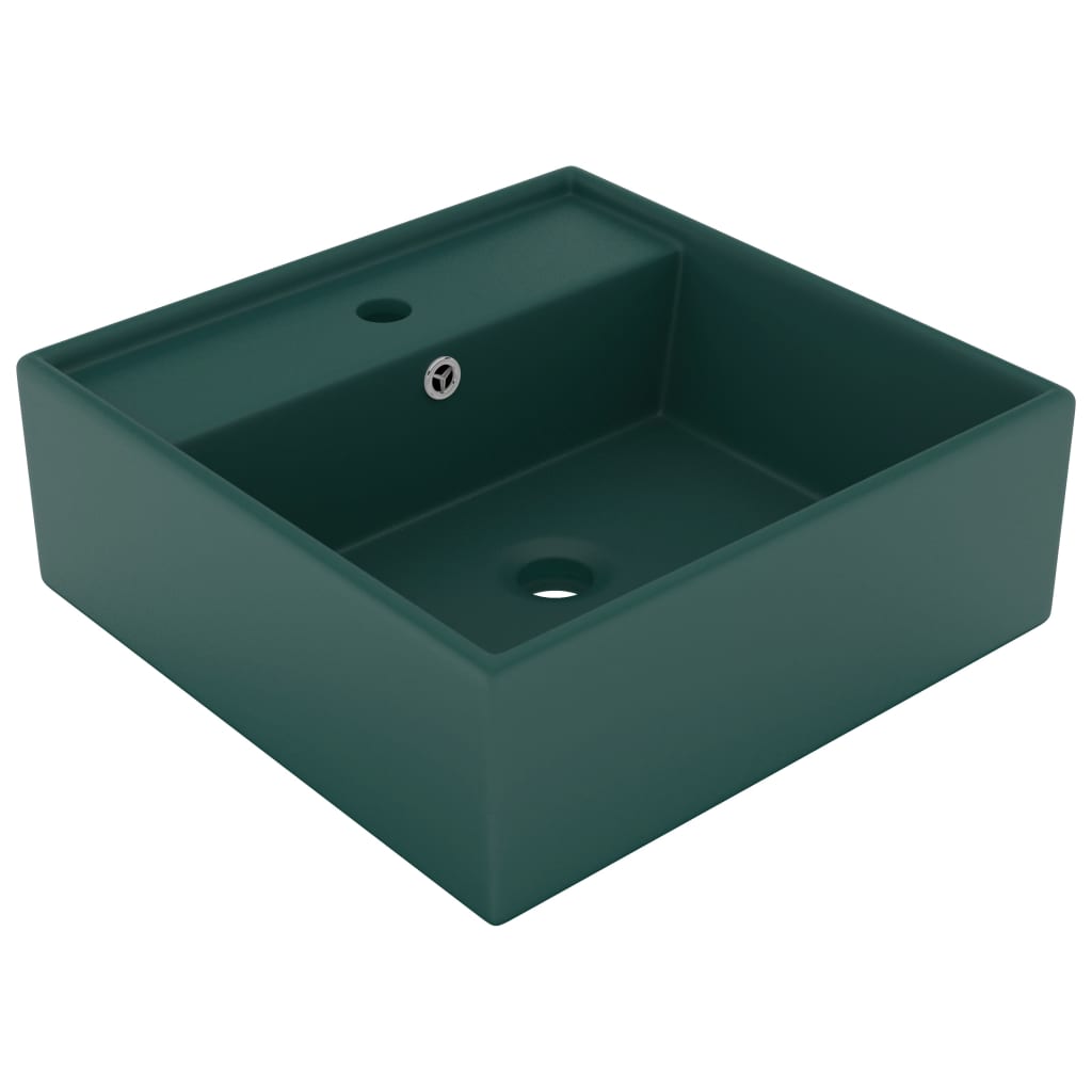 Lavabo carré de luxe à trop-plein vasque à poser de toilette lave-mains ...
