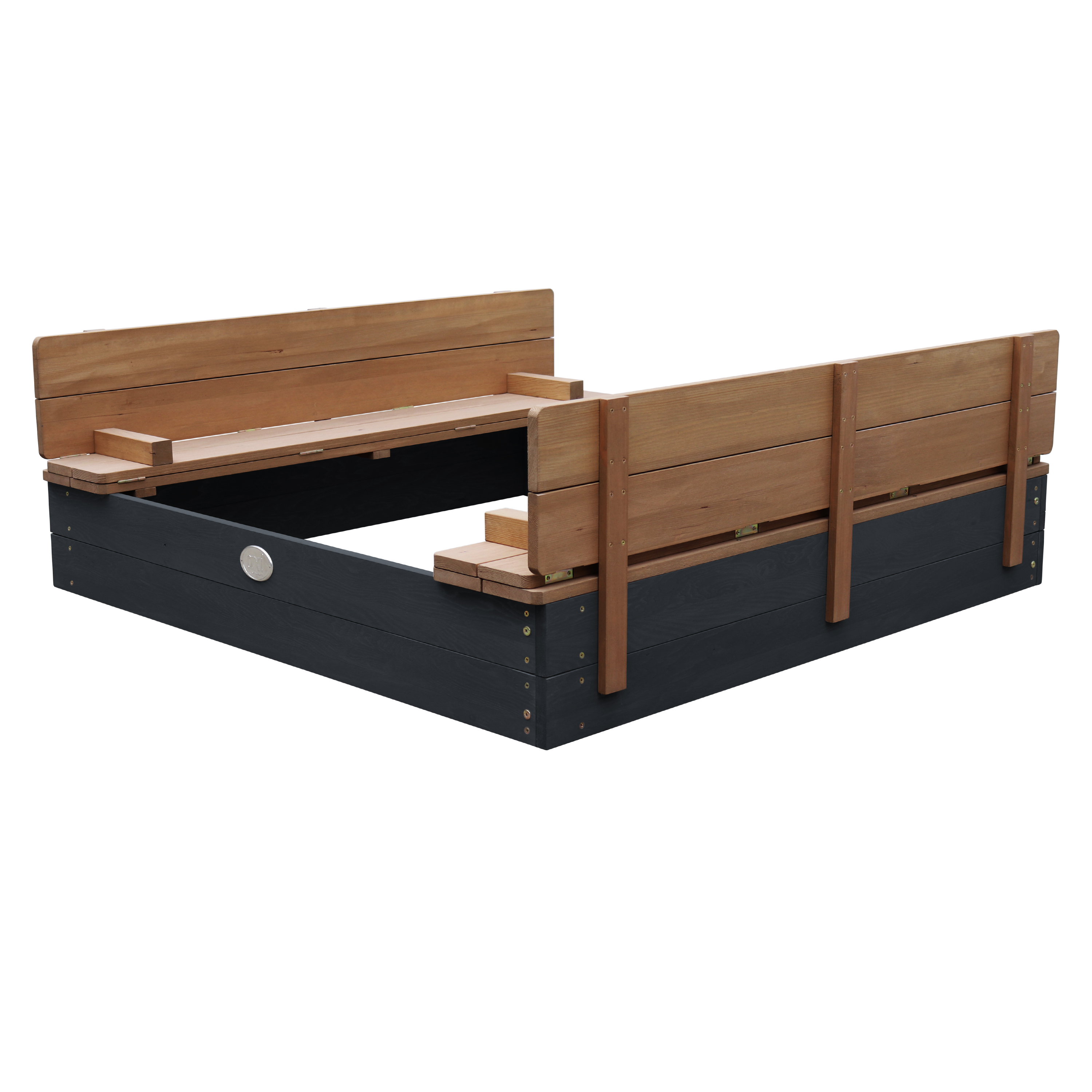 AXI Ella XL Bac à Sable Enfant anthracite & marron - 120 x 120 cm | Bac ...