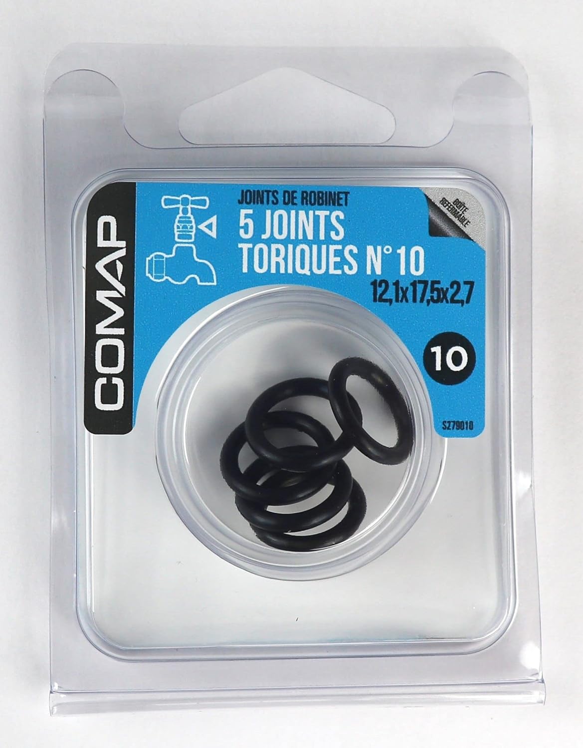COMAP Lot de 5 Joints toriques d'étanchéité pour robinet N° 10 (12,1x17 ...