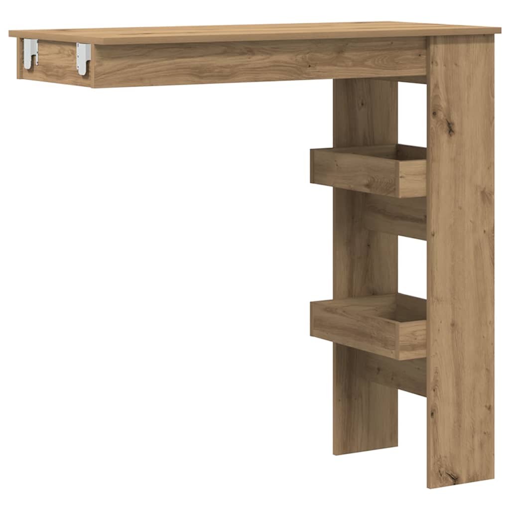Mesa de bar de pared contrachapada roble artisan 102x45x103,5cm | Leroy ...