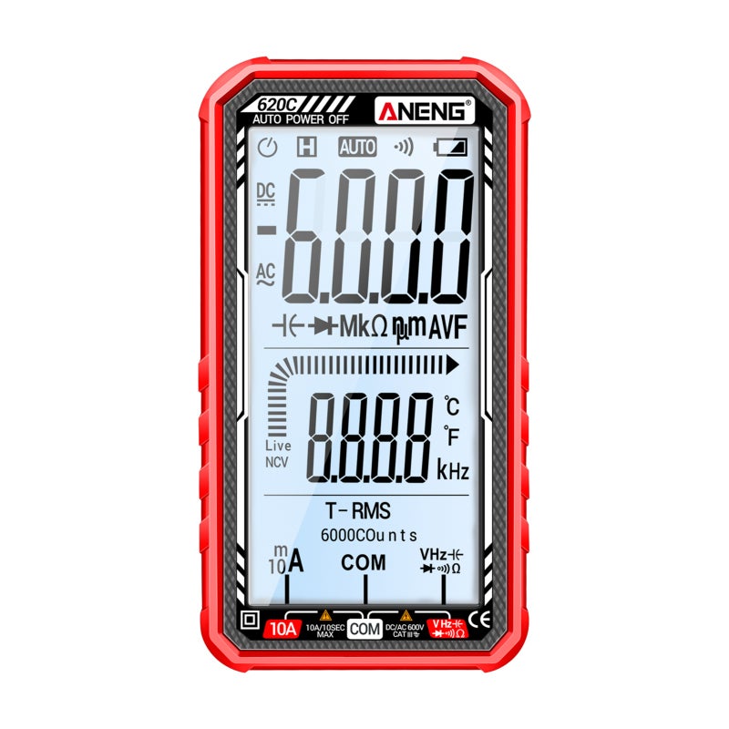Digital multimeter 620C, 6000 counts true RMS, transistor tester, auto ...