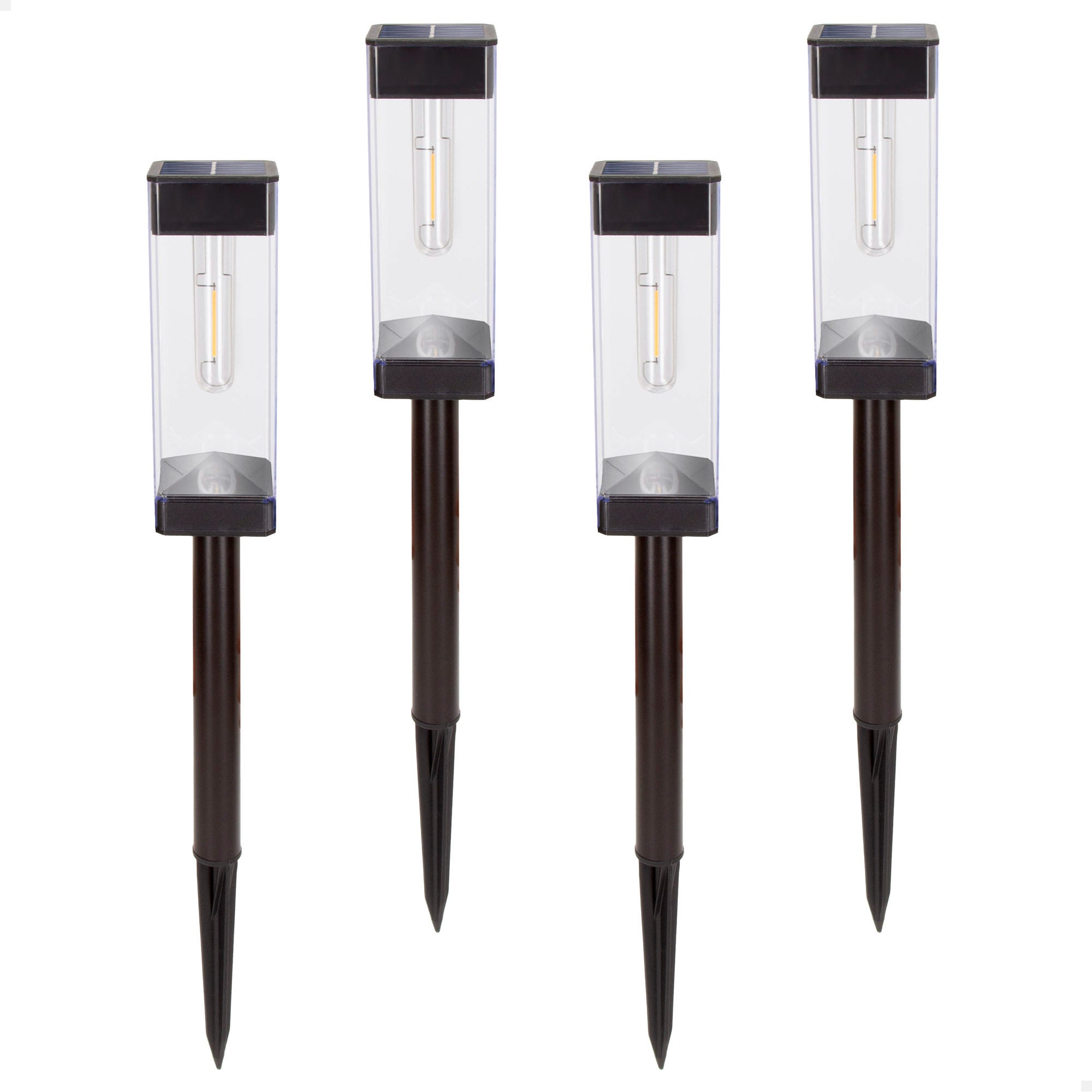 Aktive Set de 4 balizas solares LED 6 lúmenes con estaca | Leroy Merlin