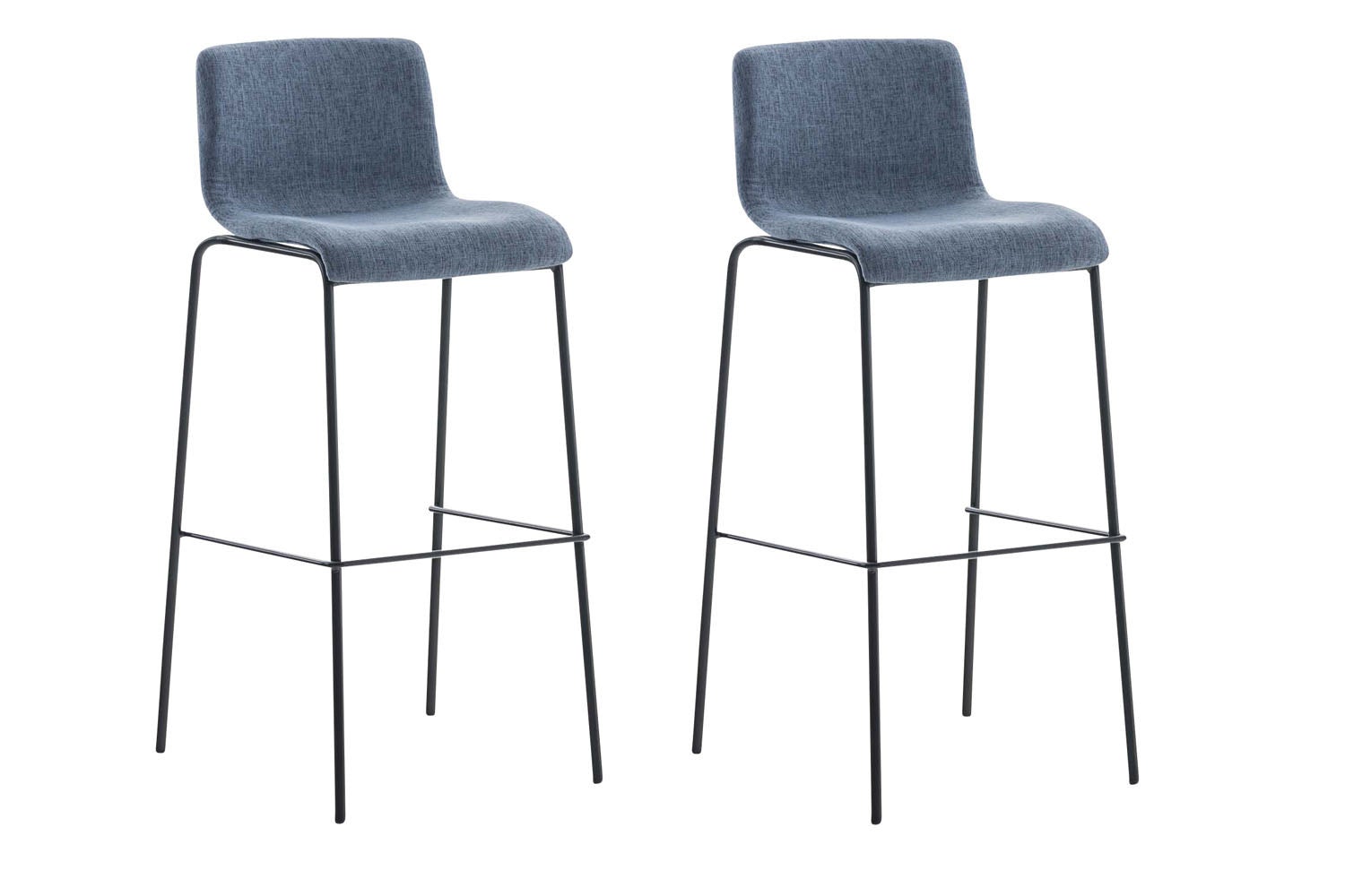 Lot de 2 tabourets de bar avec repose-pieds dossier incurvé en tissu ...